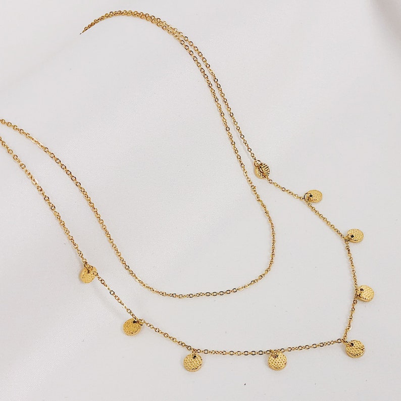 Multi-strand Layered Necklaces Rose Gold | 2 Necklaces: Double Layer ...