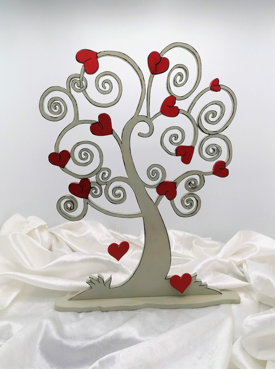 Valentine's Day Wooden Heart Tree, Hand-painted H 41 Cm W 32 Cm ...