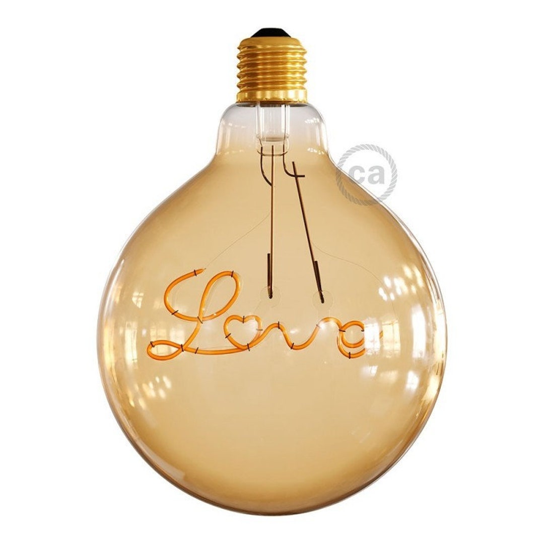 LOVE BULB E27 Light Bulb Down Love for Lamps and Pendent Lights - Etsy