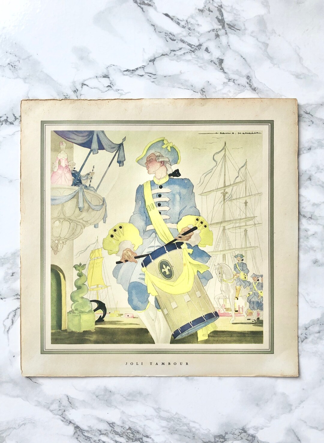 Old Illustration of the French Nursery Rhyme joli - Etsy