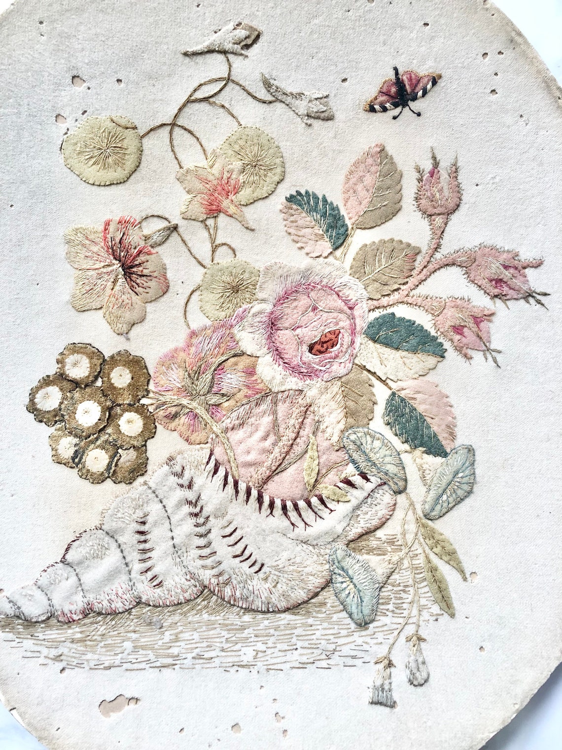 Large Antique 1700 English Embroidery Dating From the 18th - Etsy