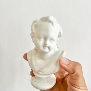 Antique Parian Ware White Bisque Cherub Bust White Porcelain Angel ...