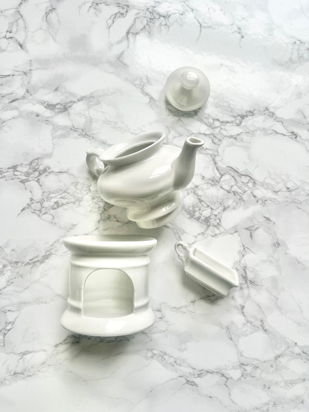 Antique Porcelain Herbal Tea Maker in White Porcelain - French Coffee ...