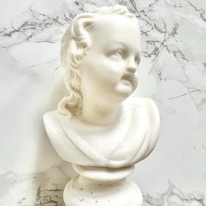 Antique Parian Ware White Bisque Cherub Bust White Porcelain Angel ...