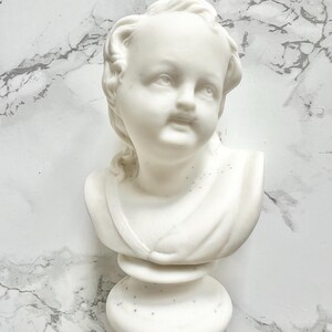 Antique Parian Ware White Bisque Cherub Bust White Porcelain Angel ...