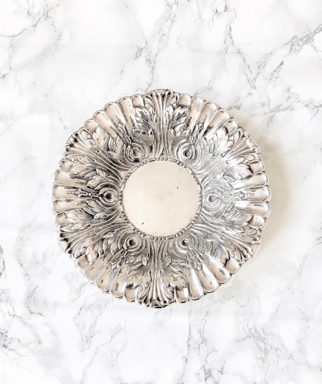 Atlanta Plate by PARAMOUNT Decorative Round Australian Silver Metal ...