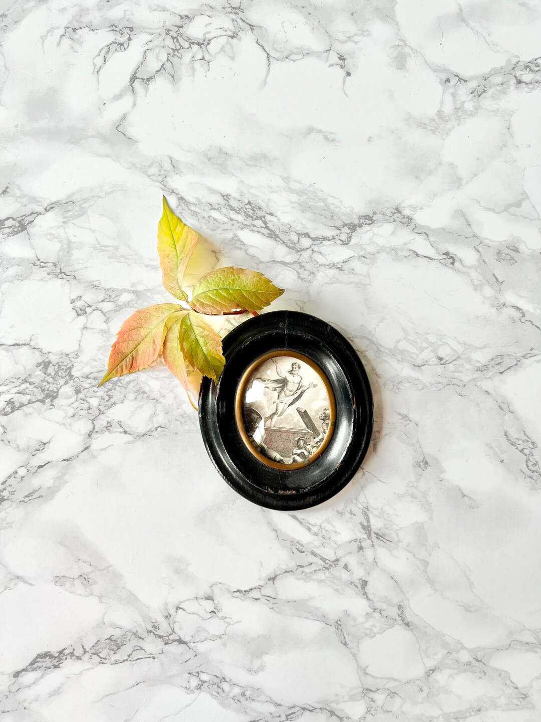 Reliquary Frame From French Victorian Era Containing an Antique Etching ...