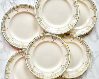 Antique Yellow Plates - Etsy