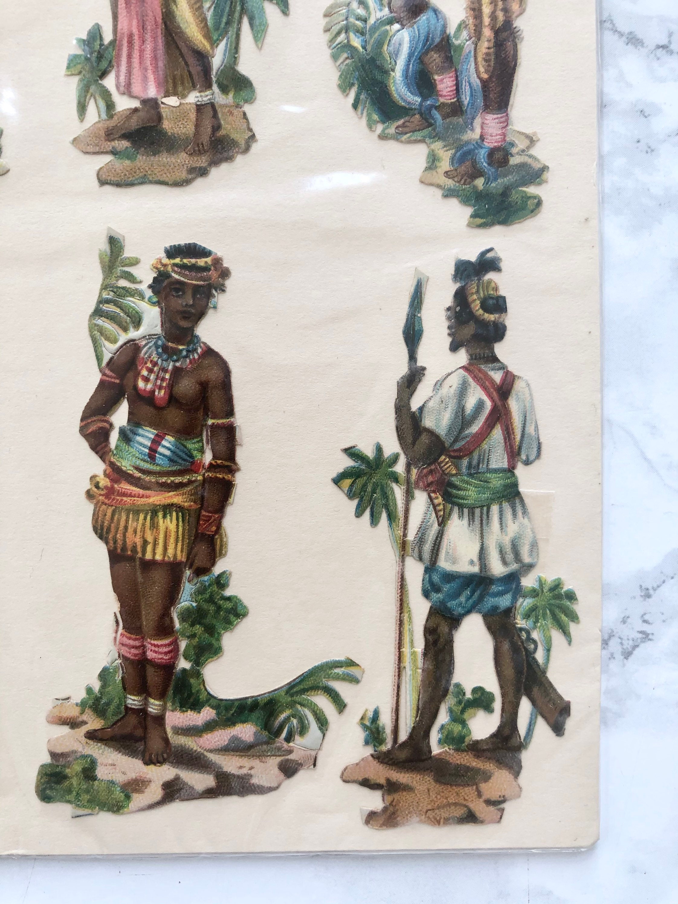 Scrapbooking Antique decoupage dating from the Victorian era depicting ...
