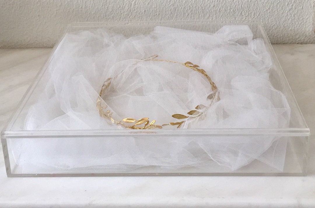 Wedding Crowns Keepsake Box Perspex Box Plexiglass Box Bridal Wreaths ...