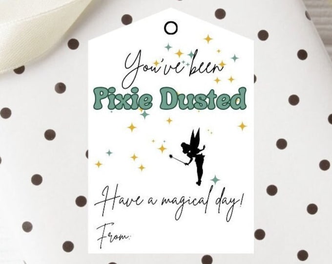 Pixie Dust Gift Tag, Pixie Dust Cruise, FE Tag, Pixie Dusting Disney ...
