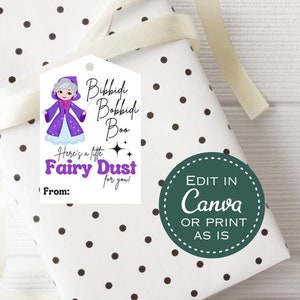 Fairy Godmother Printable Gift Tags, Pixie Dust Gift Tags, Gifts for ...