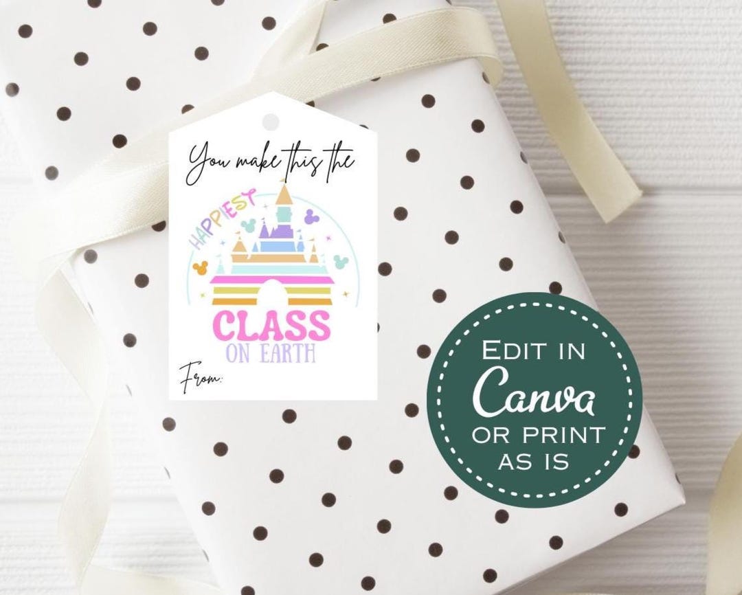 Happiest Class on Earth Gift Tag Printable Classroom Pixie Dust Tags - Etsy