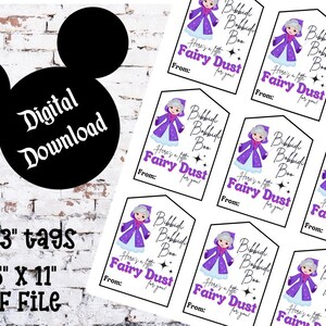 Fairy Godmother Printable Gift Tags, Pixie Dust Gift Tags, Gifts for ...