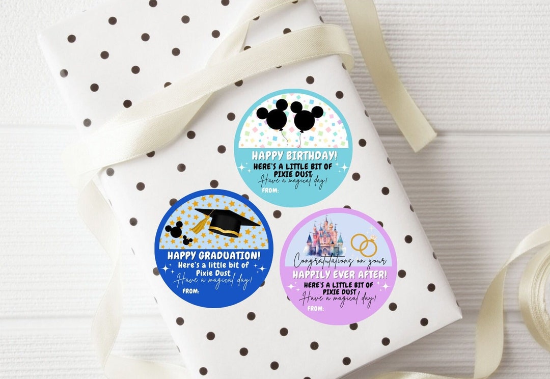 Happy Birthday Pixie Dust Printable Gift Tag, Happily Ever After Pixie ...