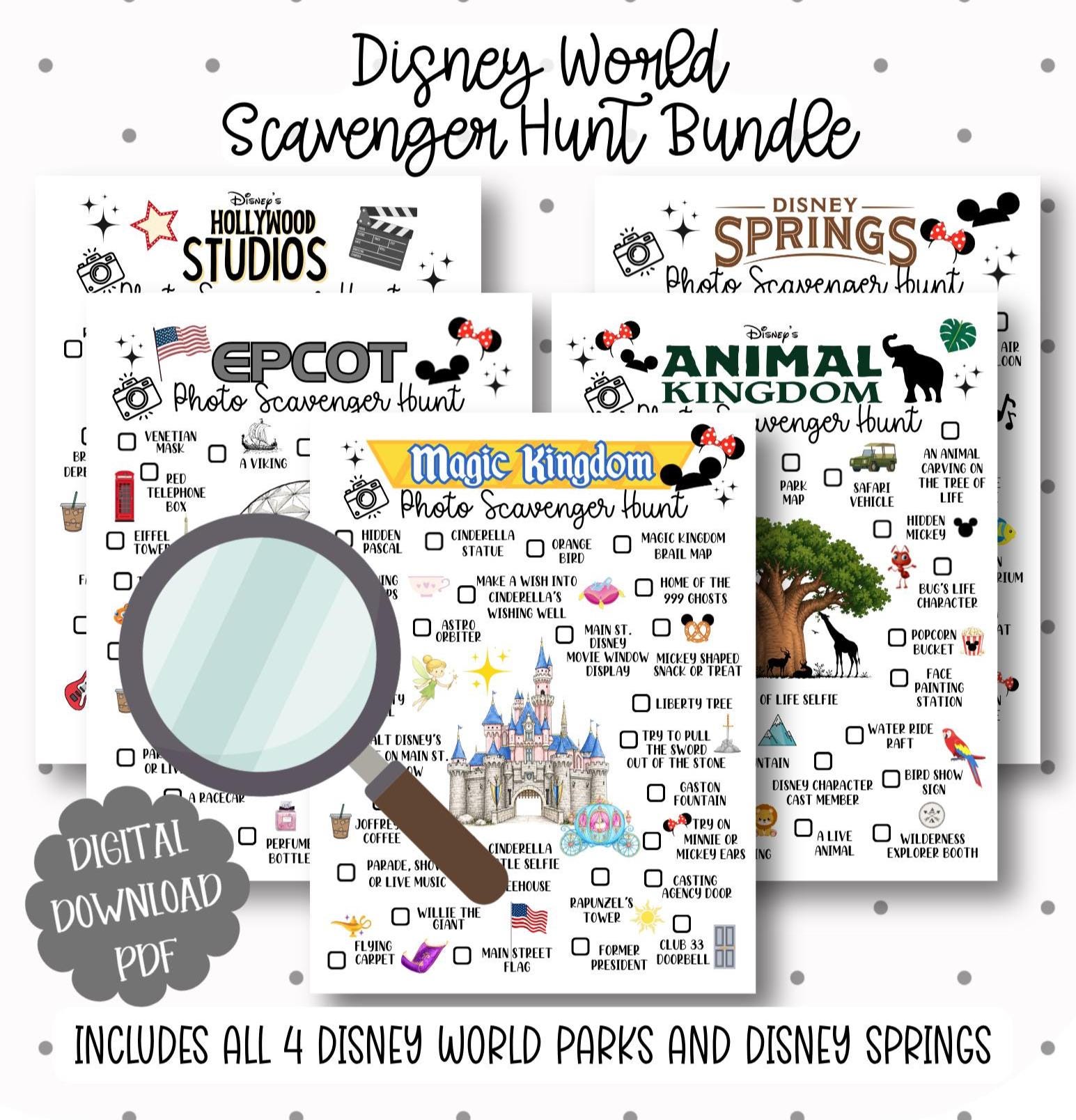 Disney World Scavenger Hunt Bundle Printable - Etsy