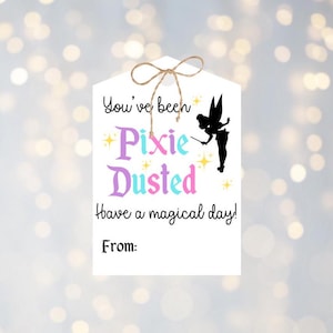 Pixie Dust Printable Gift Tags, Tinkerbell Pixie Dusting Tags - Etsy
