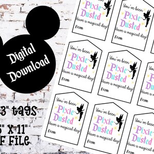 Pixie Dust Printable Gift Tags, Tinkerbell Pixie Dusting Tags - Etsy