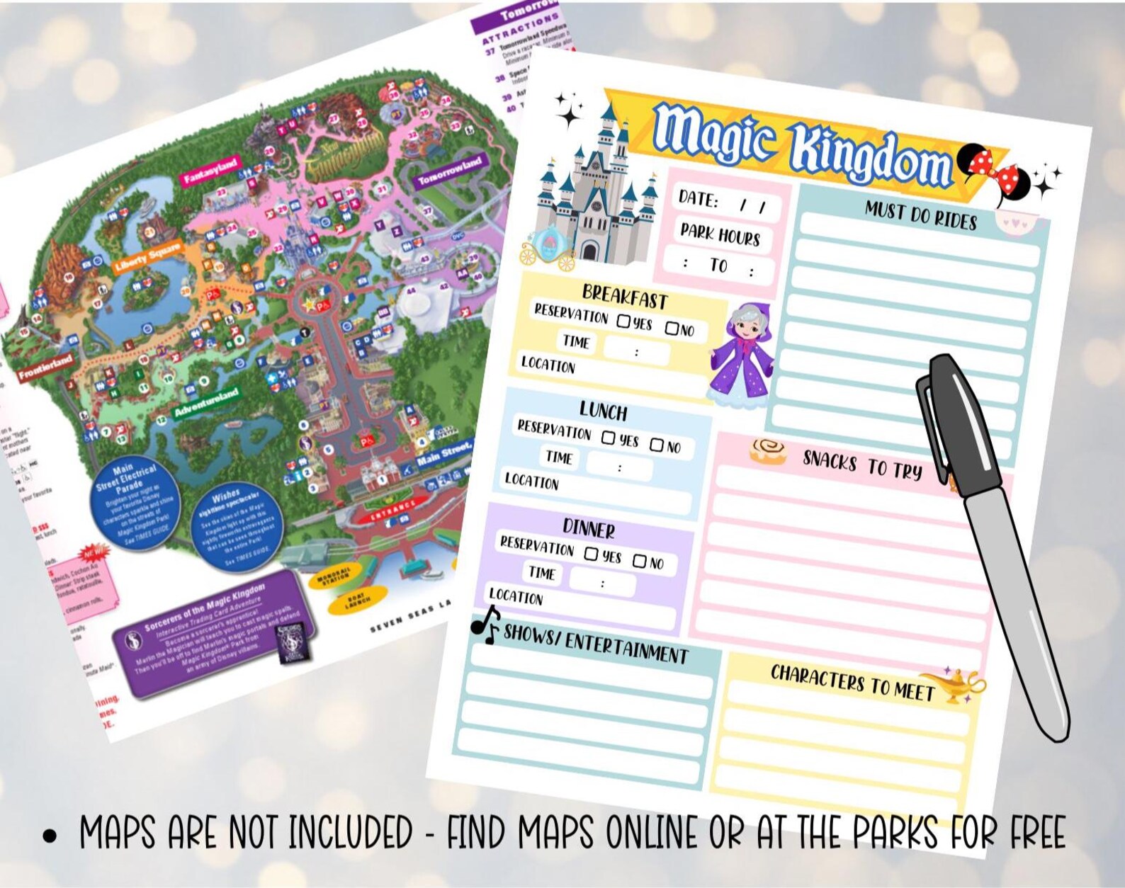 Disney World Printable Planner, Family Disney Trip Planner, Disney ...