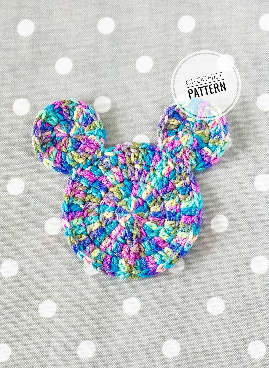 Crochet Mickey Drink Coaster Pattern, Easy Crochet Pattern, Crochet Mug ...