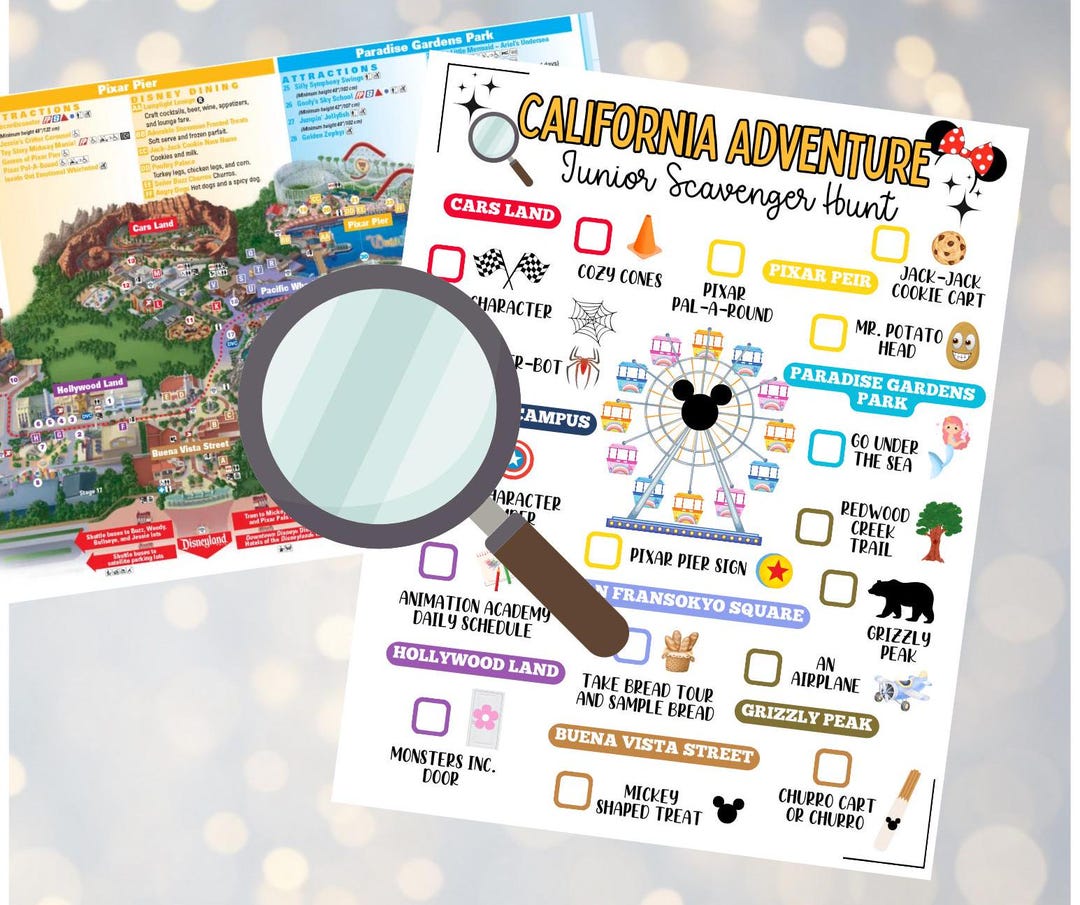 Kids California Adventure Photo Scavenger Hunt, Print at Home Scavenger ...