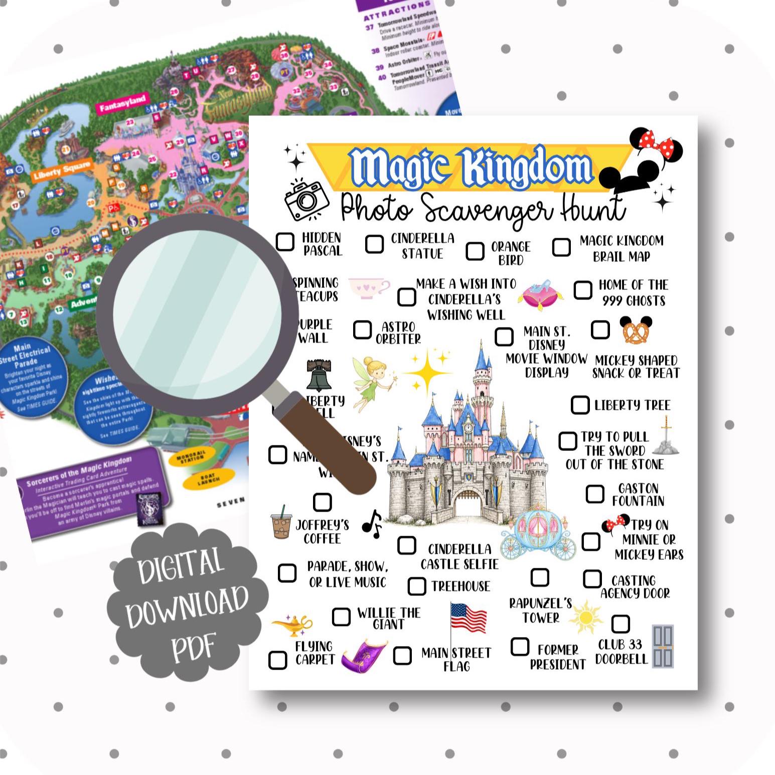 Disney World Scavenger Hunt Bundle Printable - Etsy