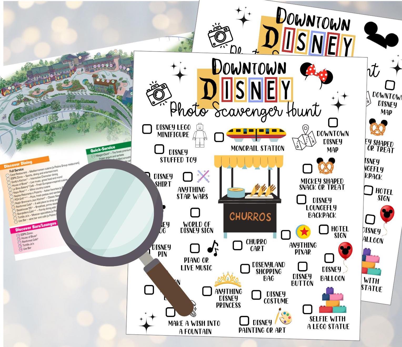 Downtown Disney Scavenger Hunt Printable, Print at Home Disney Game ...
