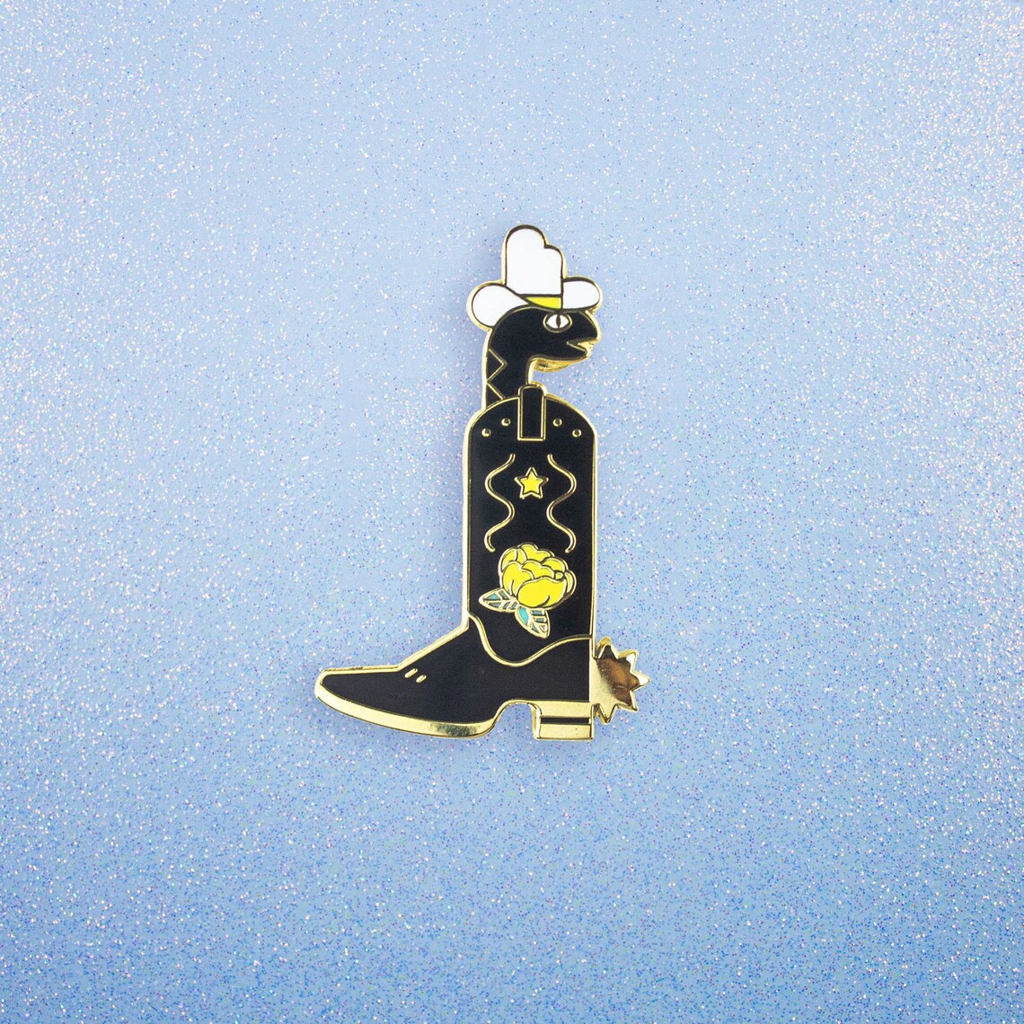 Snake in a Boot // Hard Enamel Lapel Pin | Etsy