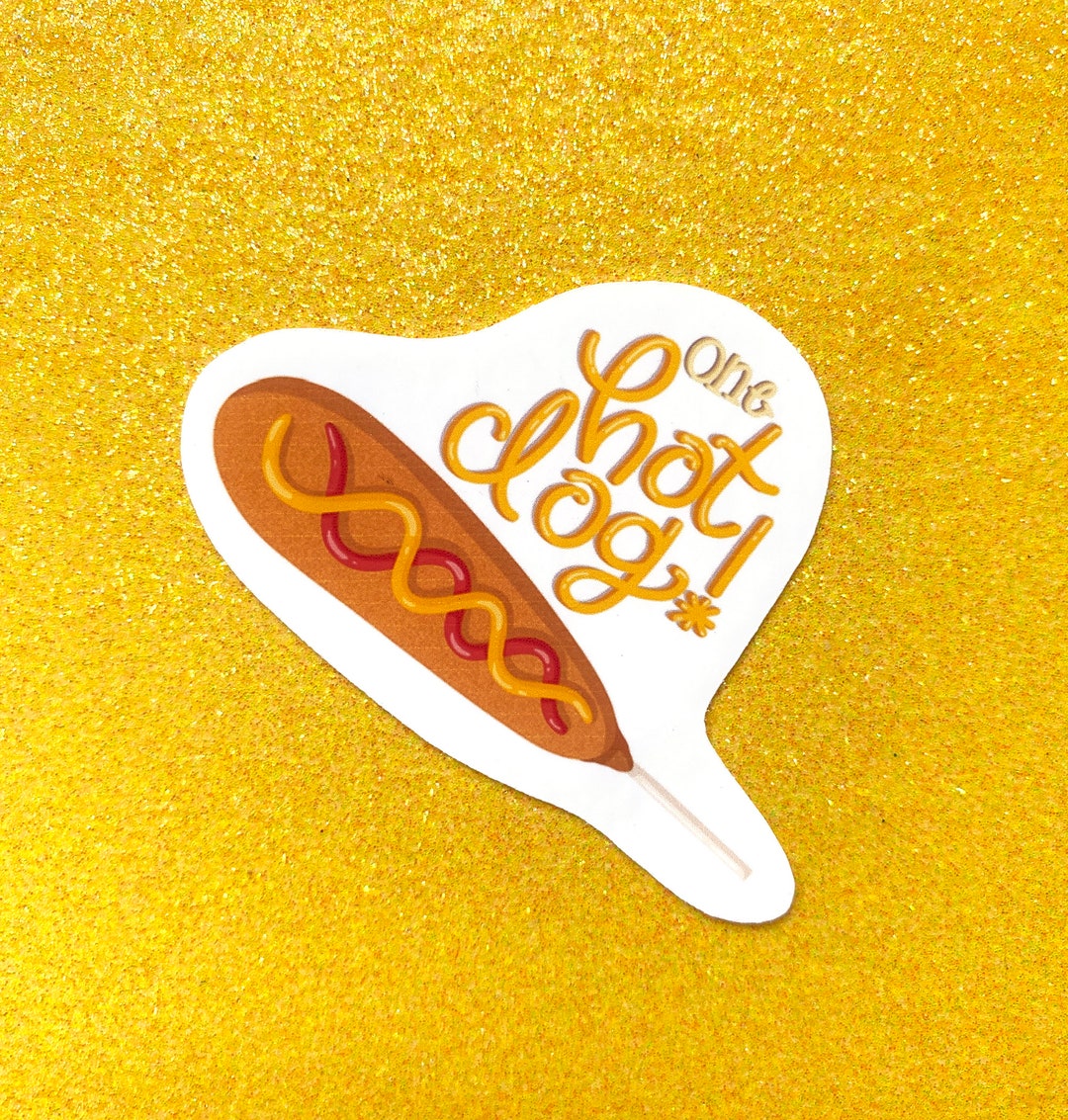 Carnival Corn Dog Sticker: Fun Foodie Art for Laptops - Etsy