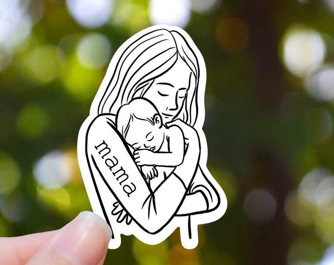 Mama Silhouette Sticker, Mother's Love Sticker, Mama Tumbler Sticker ...