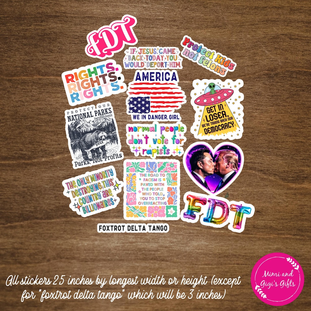12pcs Anti Trump Sticker Pack, Donald Trump Protest Sticker Set, FDT ...