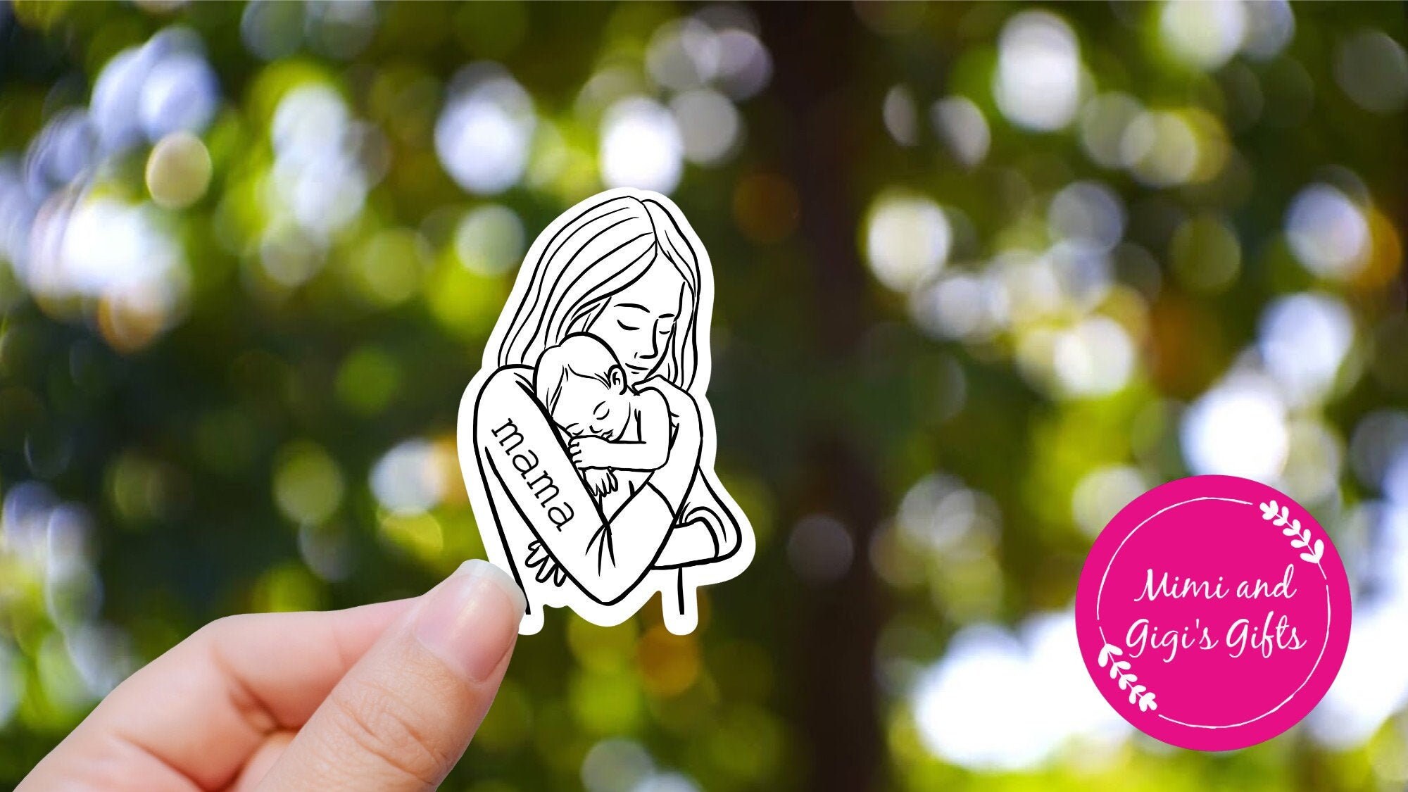 Mama Silhouette Sticker, Mother's Love Sticker, Mama Tumbler Sticker ...