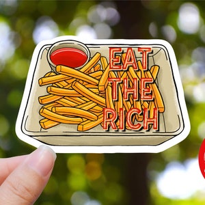 Eat the Rich Sticker Feminist Sticker for Water Bottle - Etsy