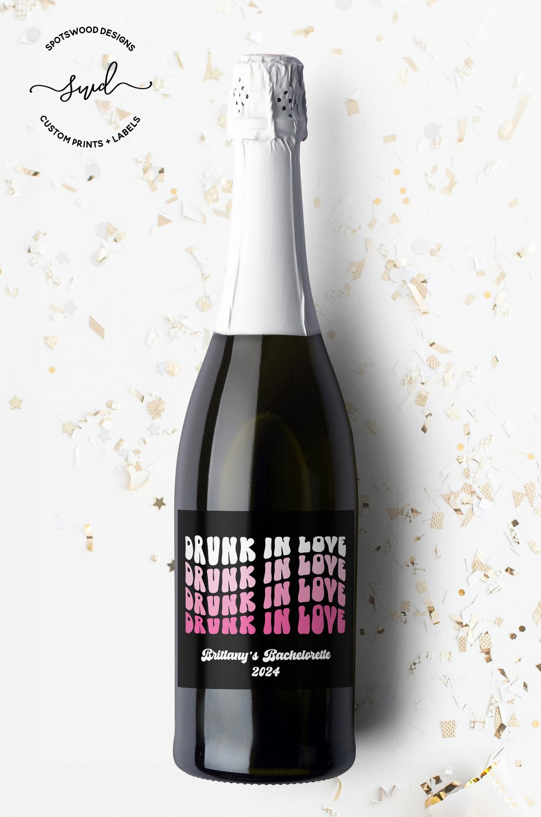 Bachelorette Bubbly Champagne Label. Bachelorette Party. Engagement ...