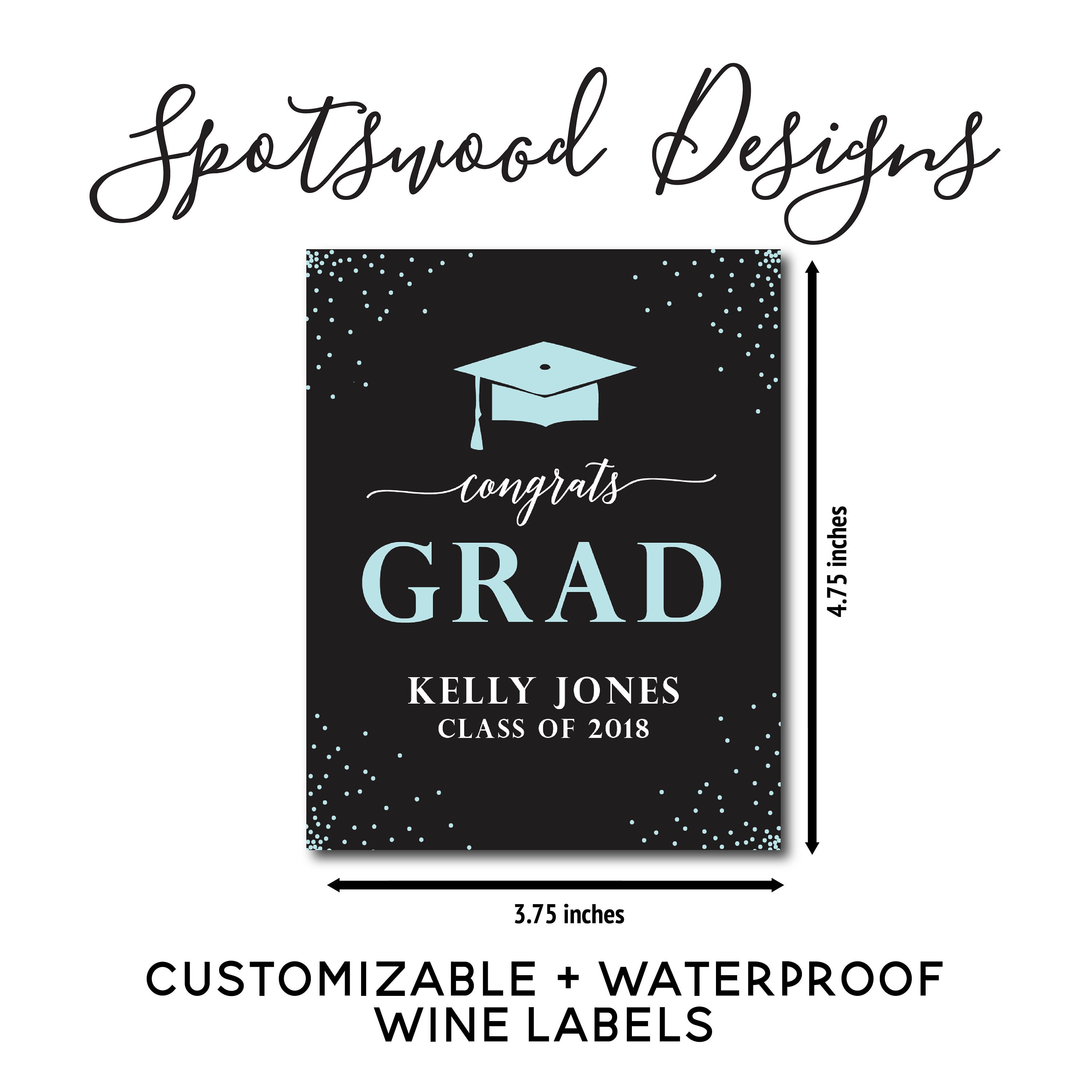 Graduation Custom Wine Label. Graduate Gift. Congrats Grad. - Etsy