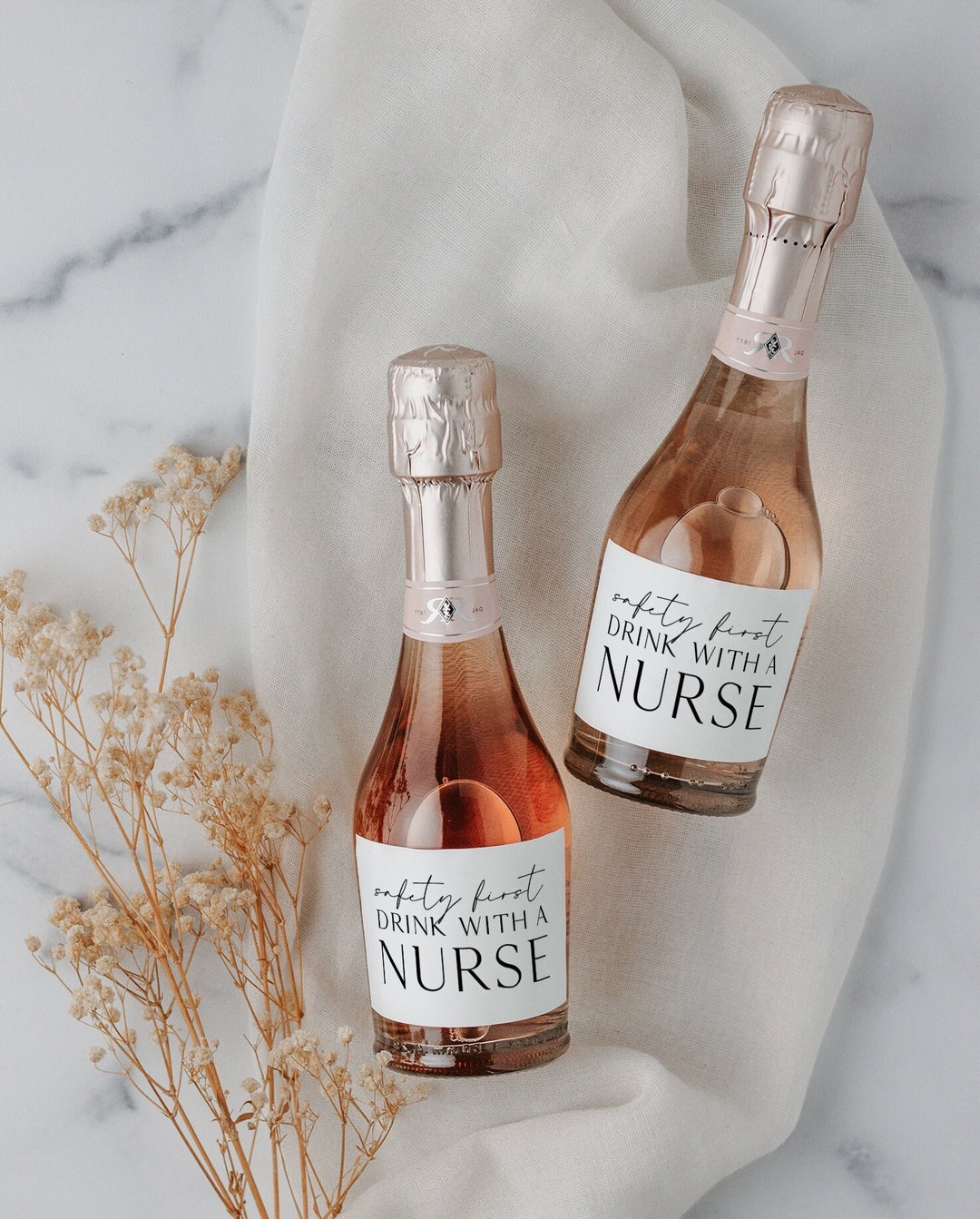 Safety First Mini Labels. Mini Wine / Champagne Labels. Drink - Etsy