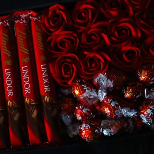 Lindt Lindor Ultimate Gift Hamper With Red Roses - Etsy