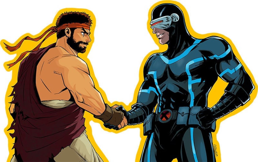 Ryu and Cyclops MVC Handshake Die-cut Water Resistant Vinyl Stickers - Etsy