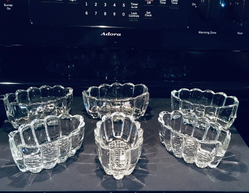 2 Princess House Crystal Buffet Silverware Caddies Holder Spoon Fork ...