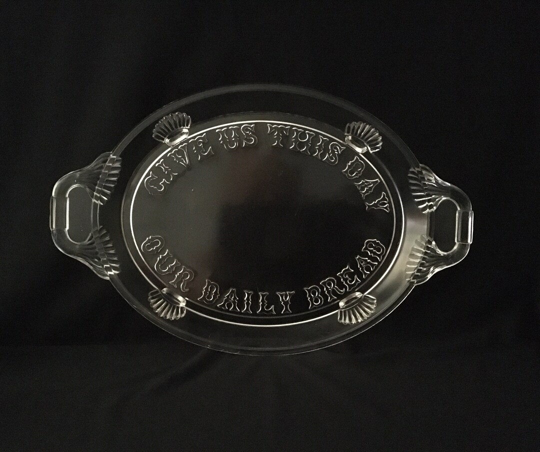 Antique EAPG Give Us This Day Our Daily Bread Plate Platter - Etsy