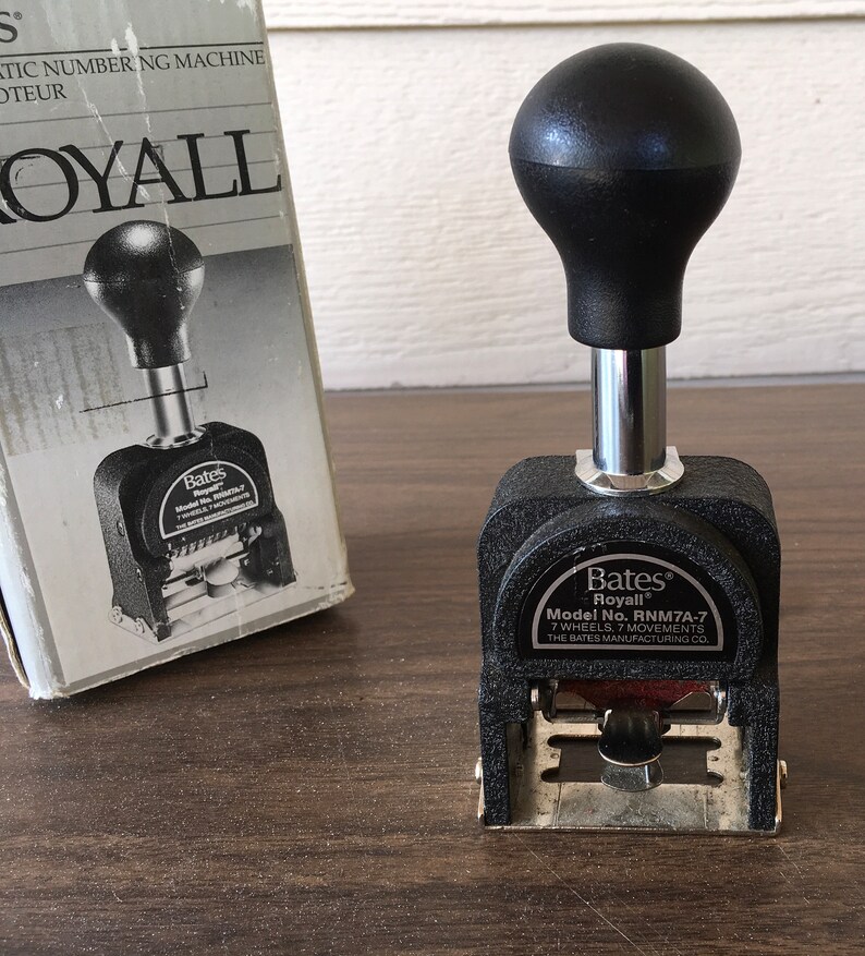 Bates Royall Automatic Numbering Machine Model RNM7A-7 - Etsy