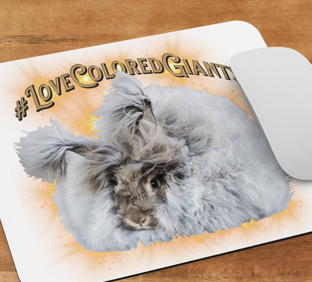 Customized Mouse Pad, Giant Angora Rabbit, Perfect Gift for Anyone ...