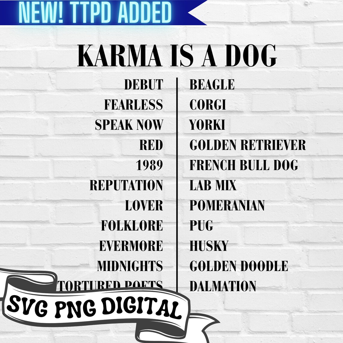 Dog Eras Tour Digital Download | Png Svg | Swifty | Eras Tour | Dog Mom ...