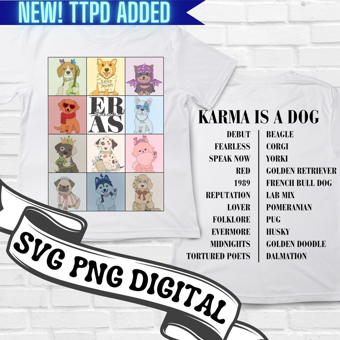 Dog Eras Tour Digital Download | Png Svg | Swifty | Eras Tour | Dog Mom ...