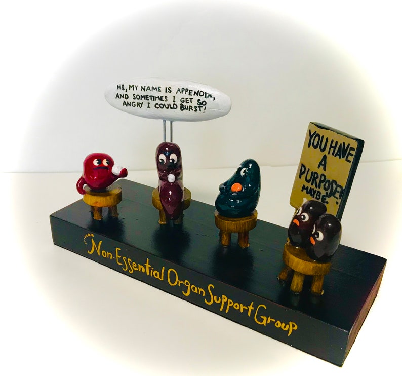 Non-essential Organ Support Group Pun Sculpture Art - Etsy