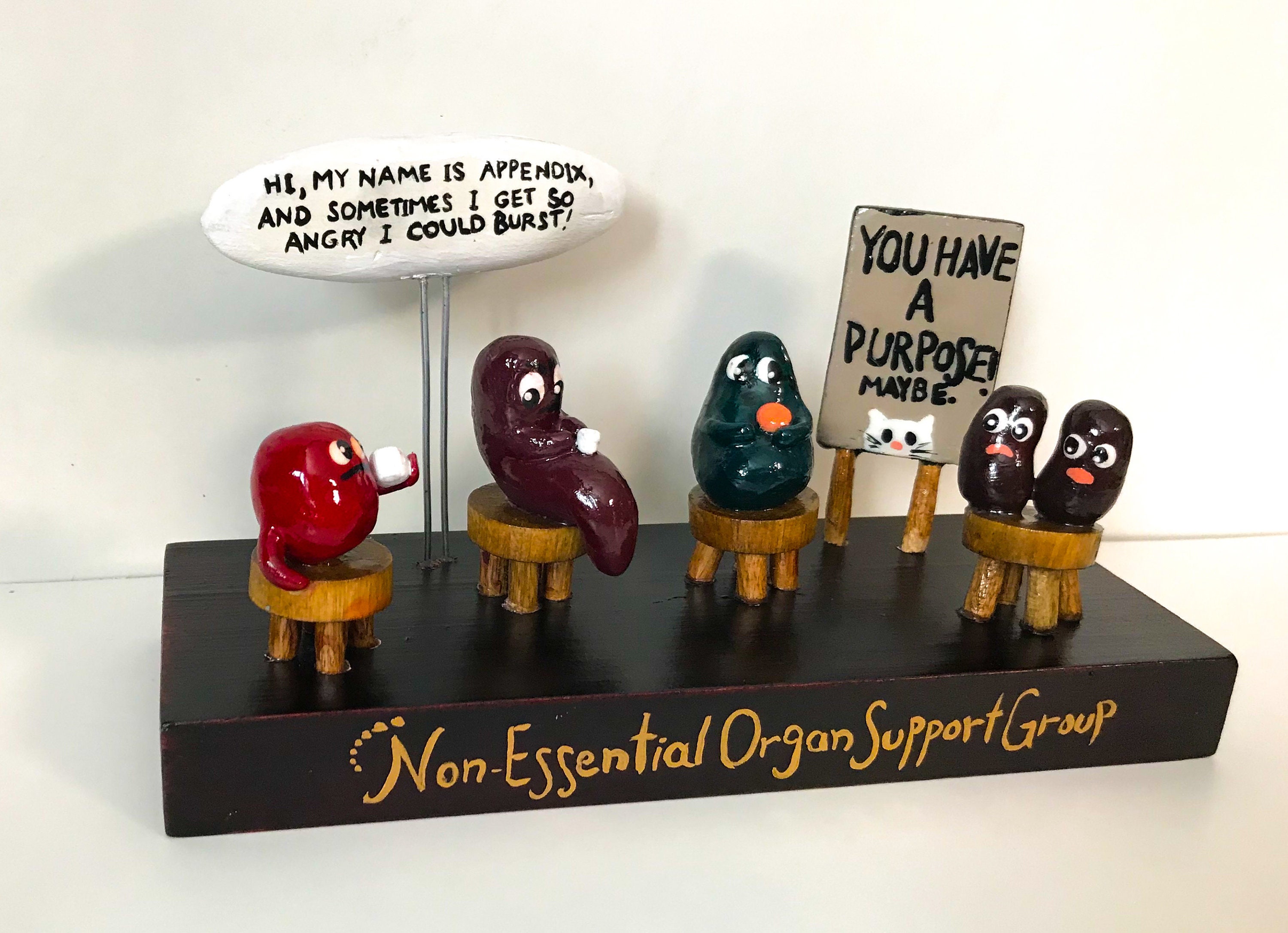 Non-essential Organ Support Group Pun Sculpture Art - Etsy