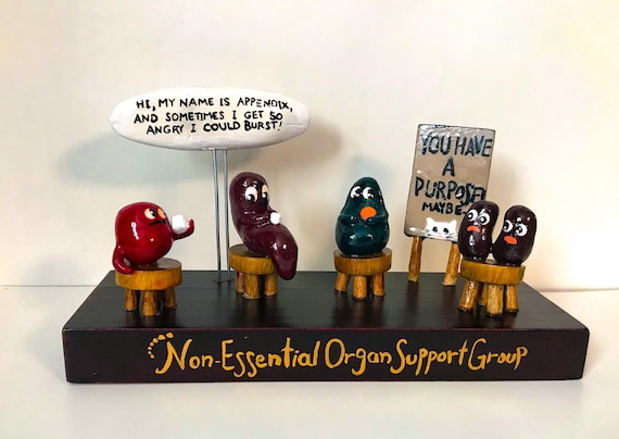 Non-Essential Organ Support Group Pun Sculpture Art | Etsy