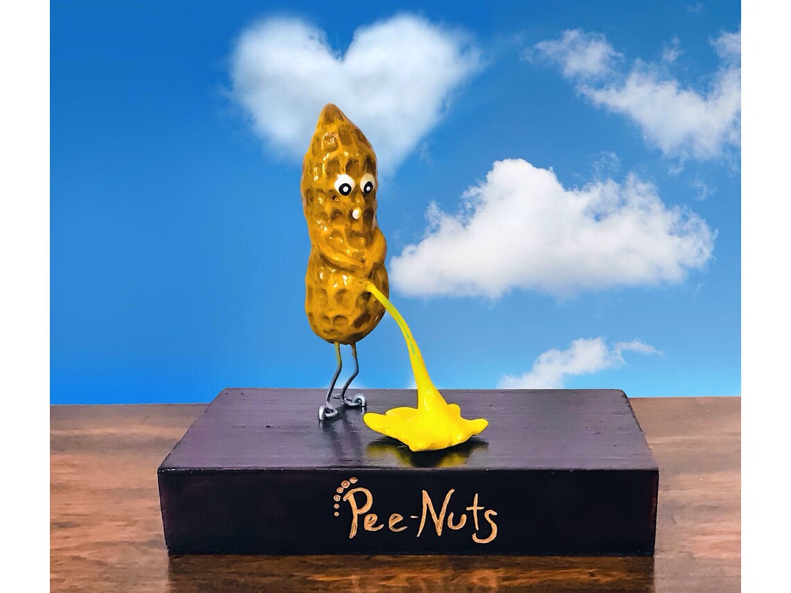 PEE-NUT Pun Art Sculpture Figurine - Etsy Australia