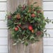 Back to School Apple Wreath, Rustic Cottage Core Fall Apple Wreath ...