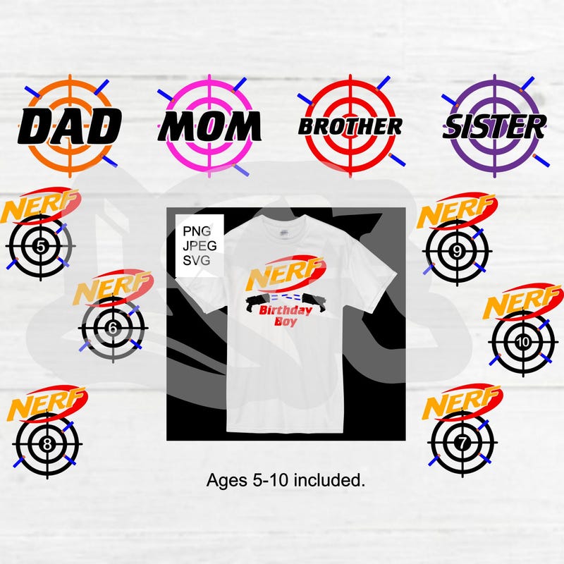 Nerf Birthday Svg - Etsy